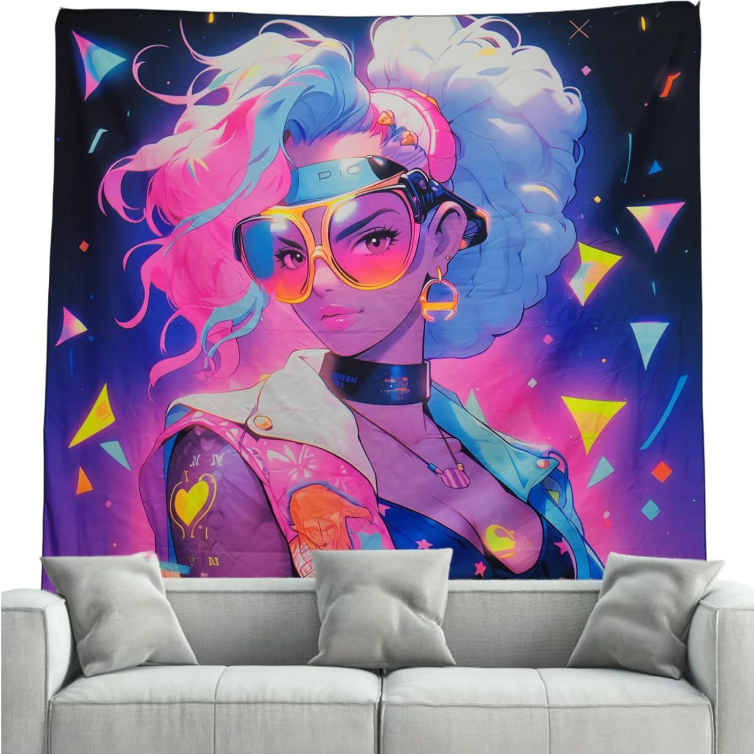 Ivy Bronx Hanging Paintings, Blacklight Tapestry, Murals, And Decorative Paintings, Fluorescent ...